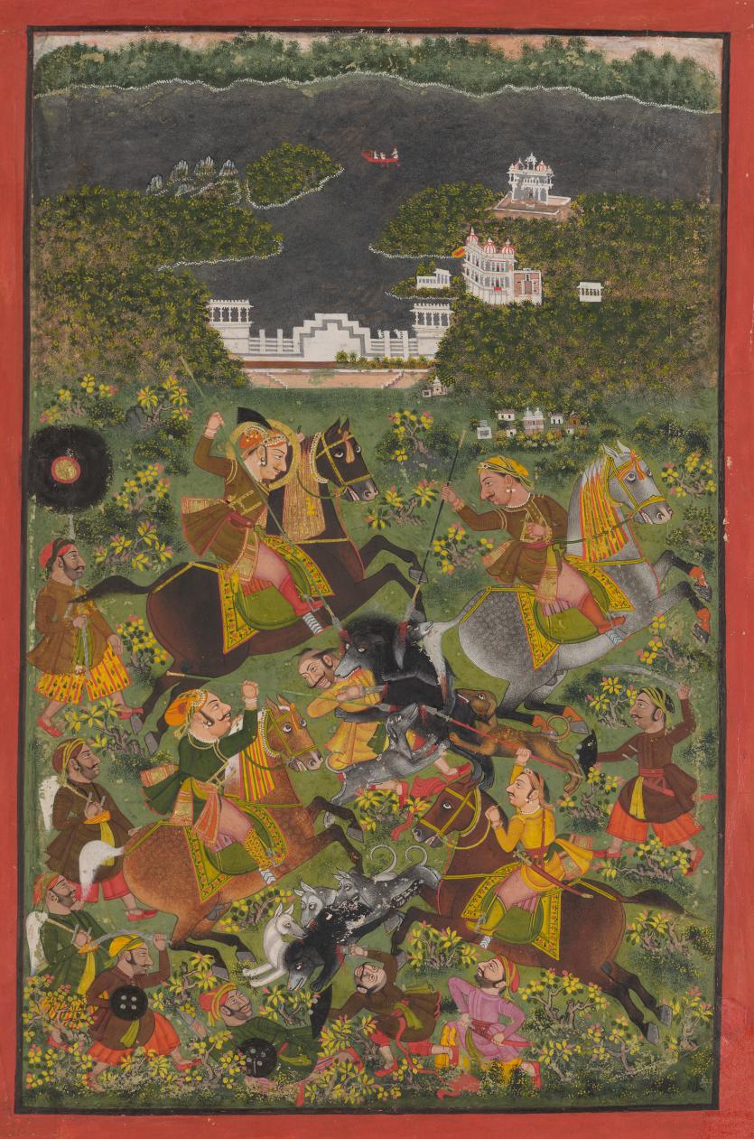 Maharana Ari Singh II hunting bear | INDIAN | NGV | View Work