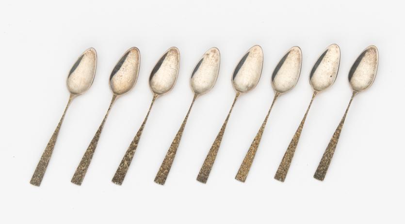 Eight Champagne coffee spoons | Stuart DEVLIN | NGV | View Work